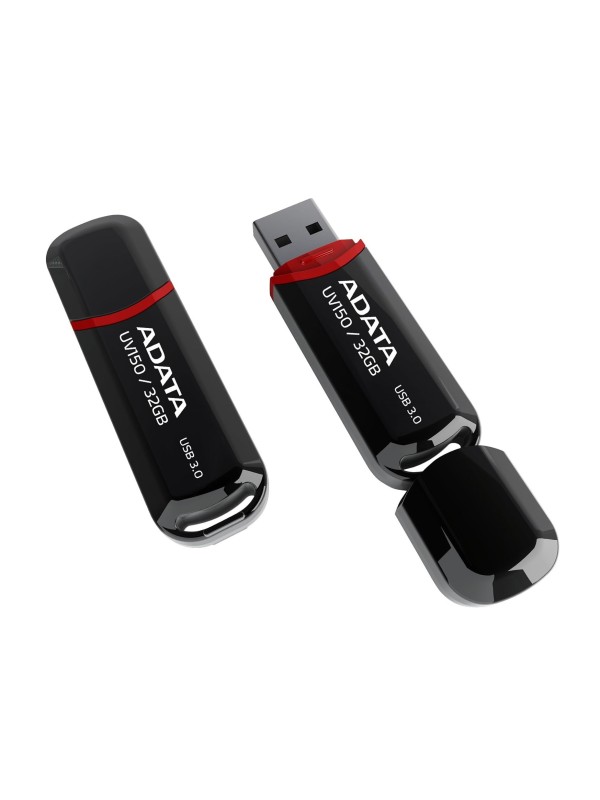 ADATA AUV150 32GB USB 3.0 FLASH DRIVE Black | AUV150-32G-RBK - AUV150 ...